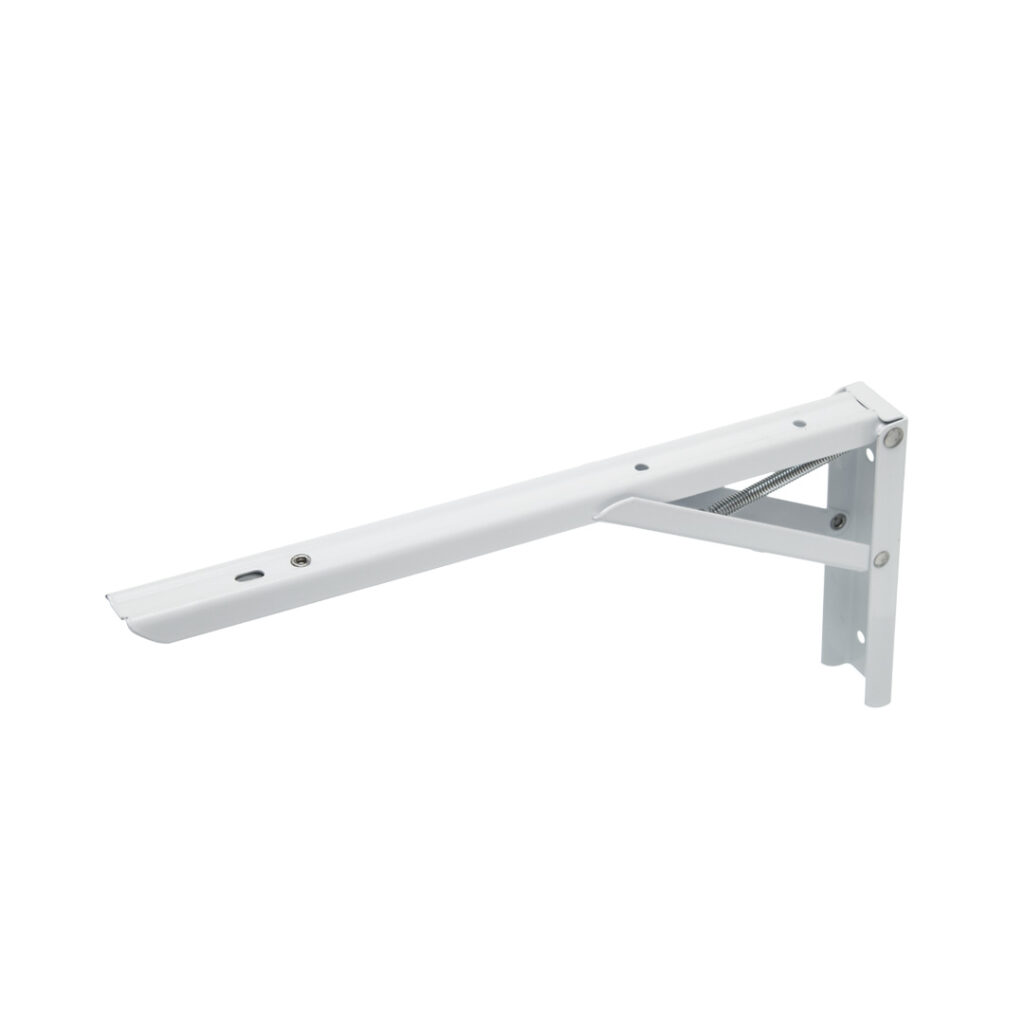 MENSULA REBATIBLE 12″ PAR BLANCA – Aluherrajes